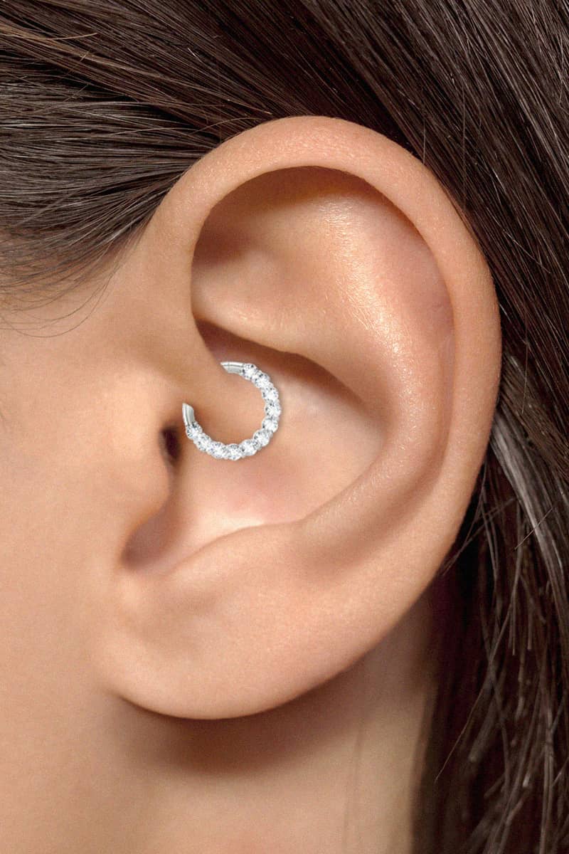 Daith Diamond Piercing | MADAJ Piercings