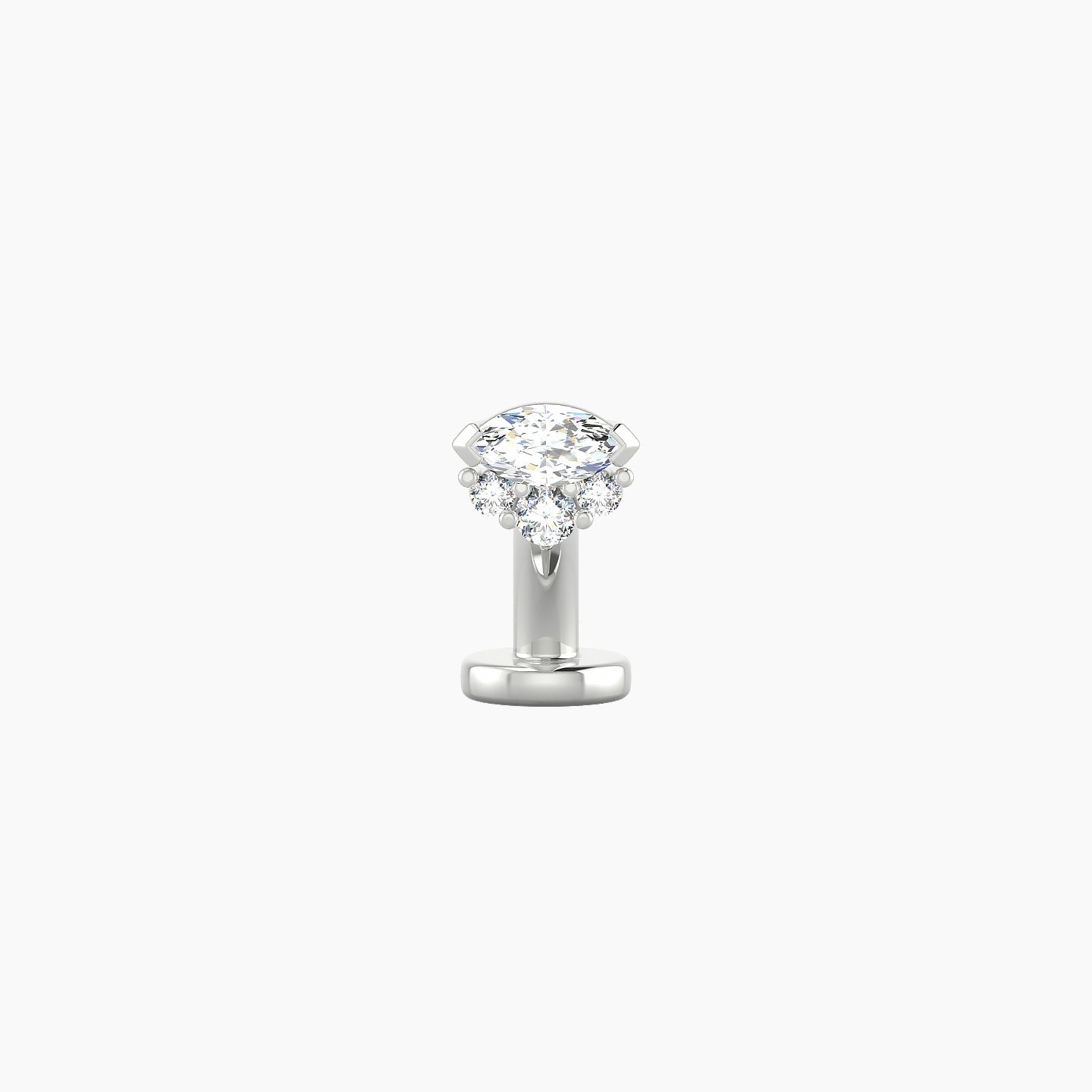 Danu | Diamond Floating Navel Piercing - MADAJ Piercings
