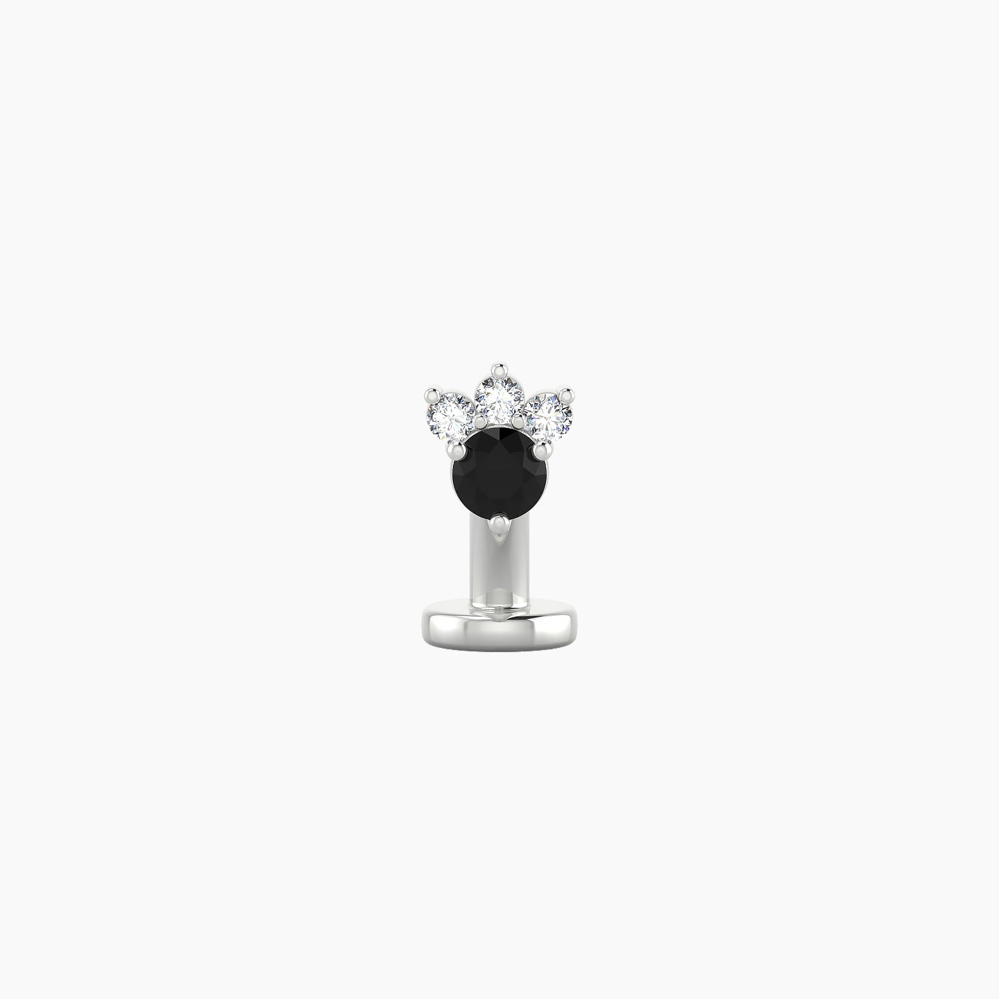 Sedna | Black Diamond & Diamond Floating Navel Piercing - MADAJ Piercings